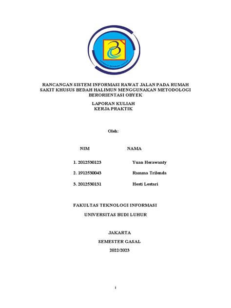 rancangan sistem informasi rawat jalan pdf