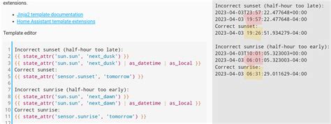 Sun Integration Reports Incorrect Sunrise Sunset Times Configuration Home Assistant Community
