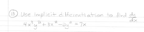 solved 13 use implicit differentiation to find dxdy