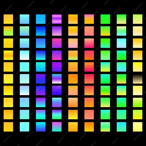 Premium Vector Bright Vibrant Set Of Gradients Background