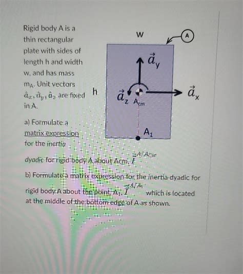 solved formulate a matrix expression for the inertia dyadic