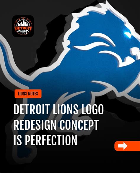 Detroit Lions Logo Redesign Concept Is Perfection Detroit Sports Nation