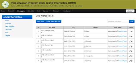 Download Source Code Sistem Informasi Perpustakaan Berbasis Web Codeigniter