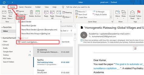 How To Block Emails On Outlook