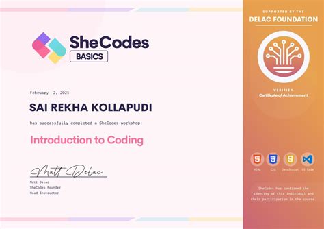 Sai Rekha Kollapudi Shecodes Graduate Sai Rekha Kollapudi