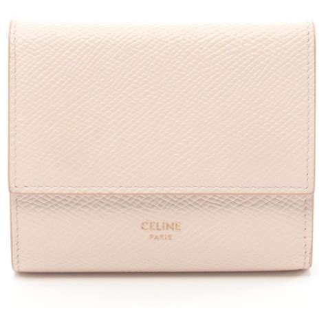 Céline Celine Small Trifold Wallet In Pink Leather Ref 1635089 Joli