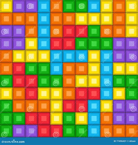 Tetris Board Background Stock Vector Illustration Of Background 77496431