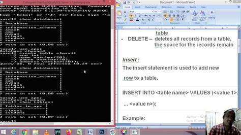 insert select commands youtube