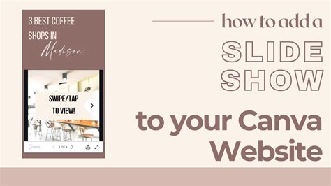 canva website tip how to embed a slide show youtube