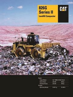 Earthmoving Equipment Caterpillar Cat 826g Series Ii Specifications
