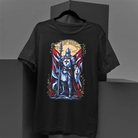 Knight Templar Shirt With Medieval Warrior Monks Design