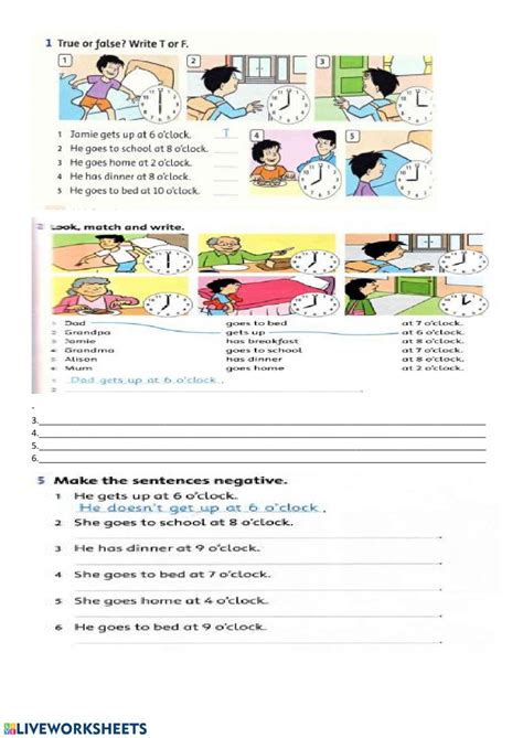 Daily Routines 3d Person Singular Worksheet English As A Second Language English As A Second