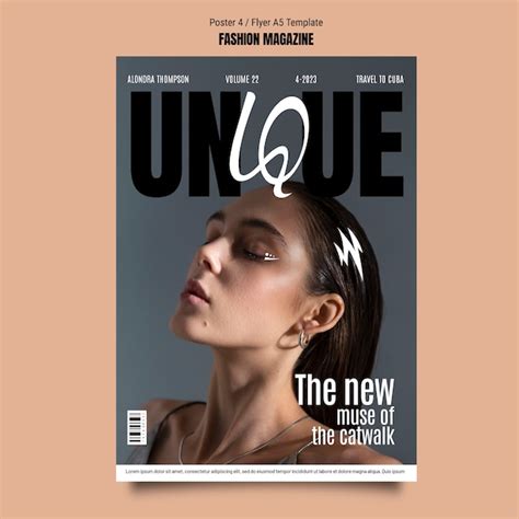 Design De Modelo De Revista De Moda Psd Grátis