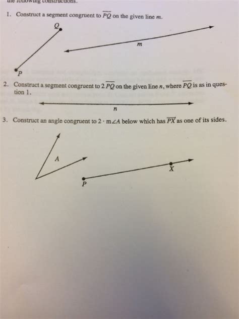 Solved We Towing Constructions Construct A Segment Chegg