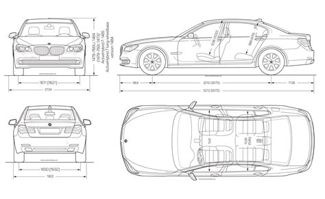 Bmw 7 Series Sedan 2010 Blueprint Download Free Blueprint For 3d Modeling