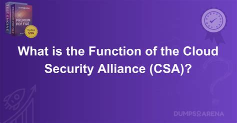What Is The Function Of The Cloud Security Alliance Csa