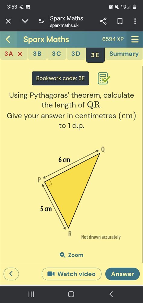 Bookwork Code 3 E Using Pythagoras Theorem Studyx