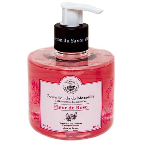 French Liquid Soap Olive Oil Rose Fragrance 330ml