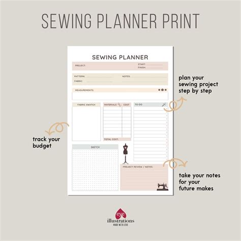 Sewing Project Planner Printable Sewing Project Tracker A4 And Us