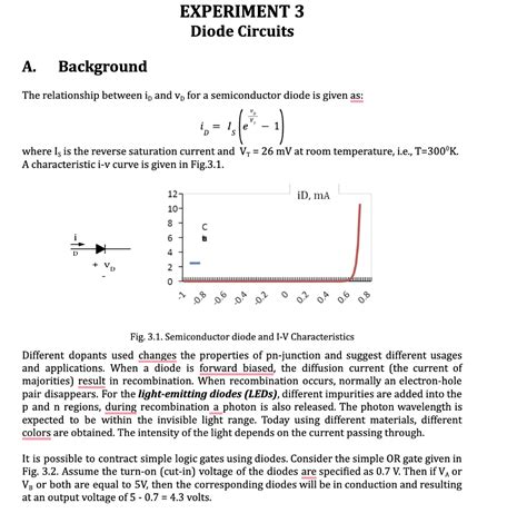 EXPERIMENT 3 Diode Circuits A Background The Chegg Com