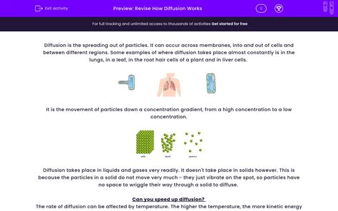 Revise How Diffusion Works Worksheet Edplace