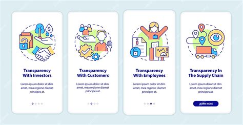 Premium Vector Examples Of Transparency Onboarding Mobile App Screen Business Walkthrough 4