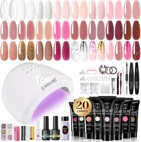 Rosalind Poly Nail Gel Kit 14 Colors Clear Nude Poly Nail