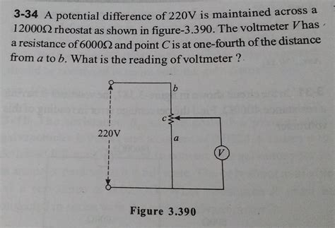 Answered 3 34 A Potential Difference Of 220v Is Maintained Across A