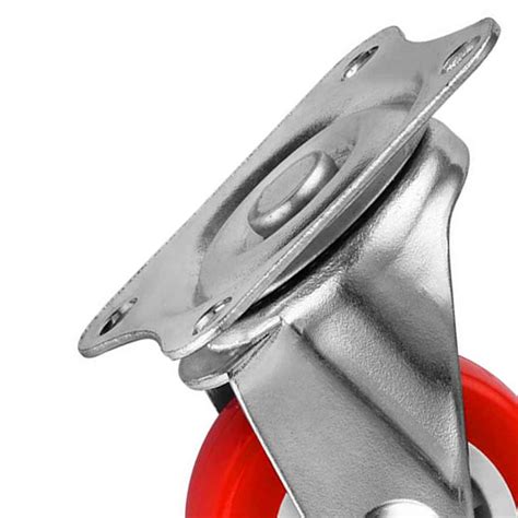 Комплект от 4 средни колела 50 мм Въртящи се червени колела Emag Bg