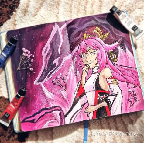 Божественная Яэ Мико Genshin Impact HoYoLAB