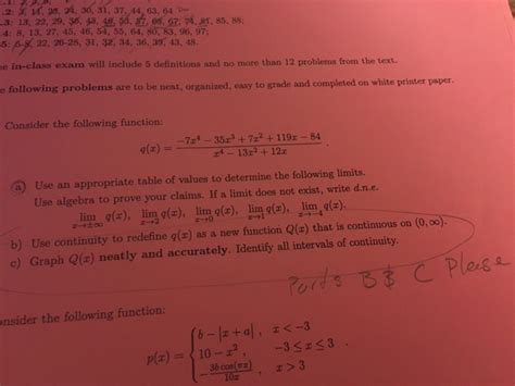 Solved Consider The Following Function Q X 7x 4