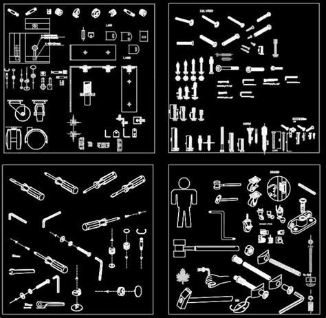 【over 1200 Hardware Accessories Cad Blocks】 High Quality Dwg Files