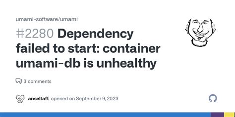 Dependency Failed To Start Container Umami Db Is Unhealthy · Issue