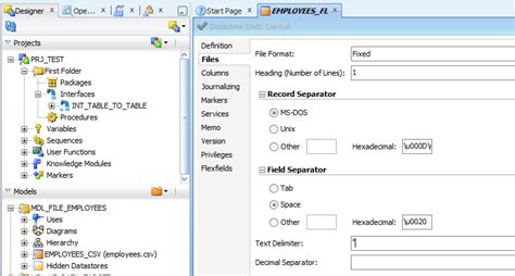 Oracle Data Integrator Tutorials Reading And Writing A Delimited And Fixed Length Files In Odi