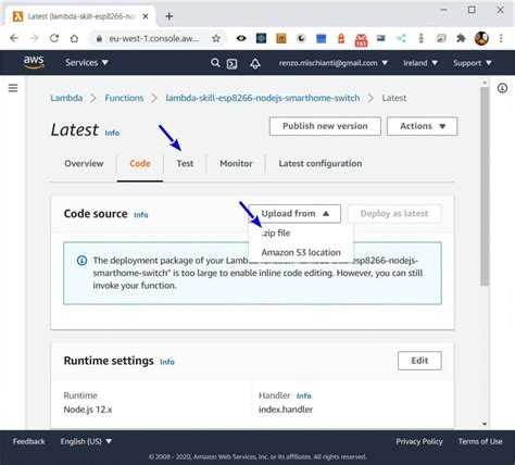 Aws Alexa Smart Home Skill Load Sample Code And Test Lambda 6 Renzo Mischianti