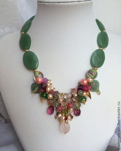 Купить или заказать Колье из натуральных камней КРАСКИ УХОДЯЩЕГО ЛЕТА в интернет магазине на