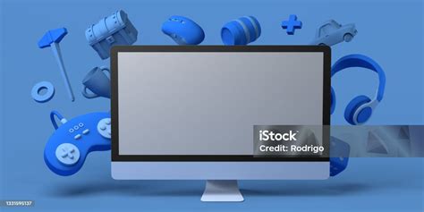 컴퓨터와 게임 개념 기치 게임 콘솔 컨트롤러 주사위 헤드폰 가슴 마우스 상금 3d 일러스트레이션 3차원 형태에 대한 스톡 사진 및 기타 이미지 Istock