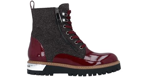 Loretta Pettinari Leather Ankle Boots in Maroon (Brown) - Lyst