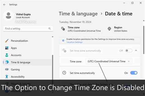 Fix Cant Change Time Zone In Windows Date Time Settings AskVG
