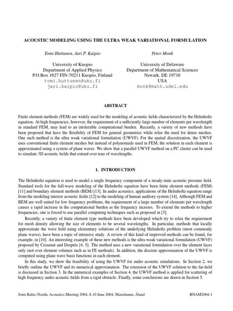In Homogeneous 1 Pdf Finite Element Method Mathematical Analysis