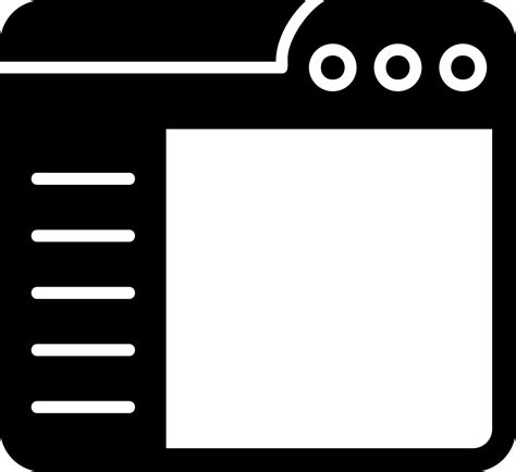 Web Sidebar Vector Icon Vector Art At Vecteezy