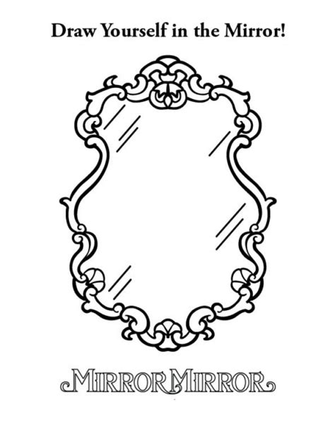Snow White Magic Mirror Coloring Page