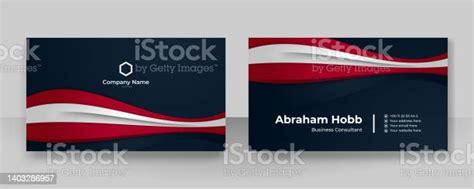 현대 우아한 간단한 깨끗한 빨간색과 검은 색 명함 디자인 벡터 템플릿 창조적 인 전문 기술 기업 스타일 0명에 대한 스톡 벡터