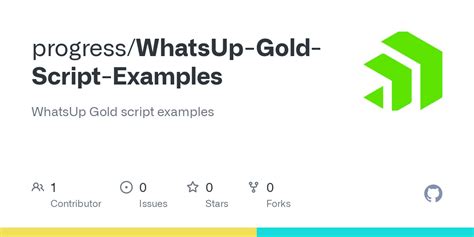 Github Progresswhatsup Gold Script Examples Whatsup Gold Script Examples
