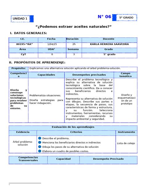 SESIÓN DE APRENDIZAJE N°4 -5TO | PDF | Aprendizaje | Enseñando