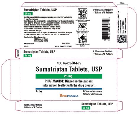 Product Images Sumatriptan Photos Packaging Labels And Appearance