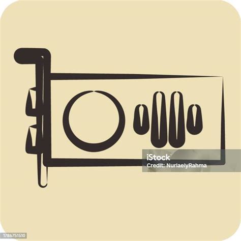 아이콘 Gpu 컴퓨터 구성 요소 기호에 적합합니다 손으로 그린 스타일입니다 심플한 디자인 편집 가능 디자인 템플릿 벡터 0명에