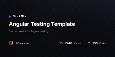 Angular Testing Template Stackblitz