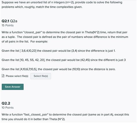 Solved Suppose We Have An Unsorted List Of N Integers