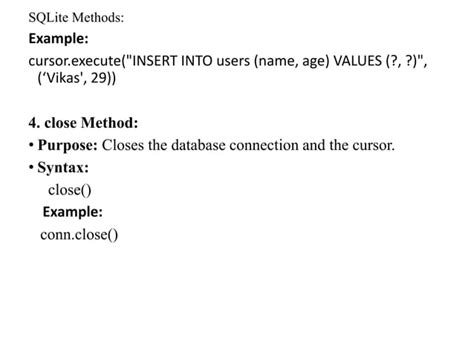 Python SQLite Pptx Databases Computer Software And Applications